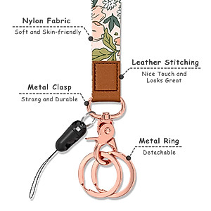 Rimilak Wristlet Keychain, Wrist Lanyard Key Chain for Women Men Car Keys ID Badges Card Wallet Phone Camera