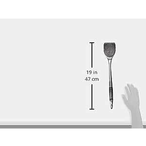 Libman 566 Long Handle Stainless Steel BBQ Brush with Ergonomic Handle