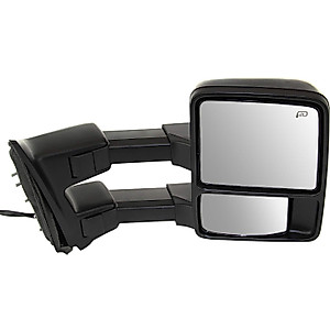 Kool Vue Right Power Heated Towing Door Mirror Compatible With Ford F-250 Super Duty 2008 With Signal Light Textured Crew Cab