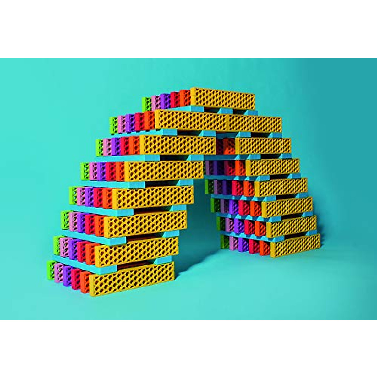 Tegu 120 Piece Perfect Blocks Building Set, Rainbow (Amazon Exclusive)