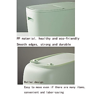 krueis Storage Container Sealed Moisture-Proof Grain Storage Bucket Pet Food Storage Box (Green)