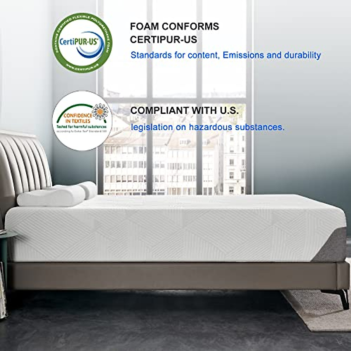 Molblly Full Mattress, 10 inch Gel Memory Foam Full Size Mattress in a Box, Medium Firm Bed Mattress Full, Cool Sleep & Comfy Support, 10 Year Support
