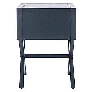 Safavieh Home Collection Odilia Navy and Gold 1-Drawer Nightstand