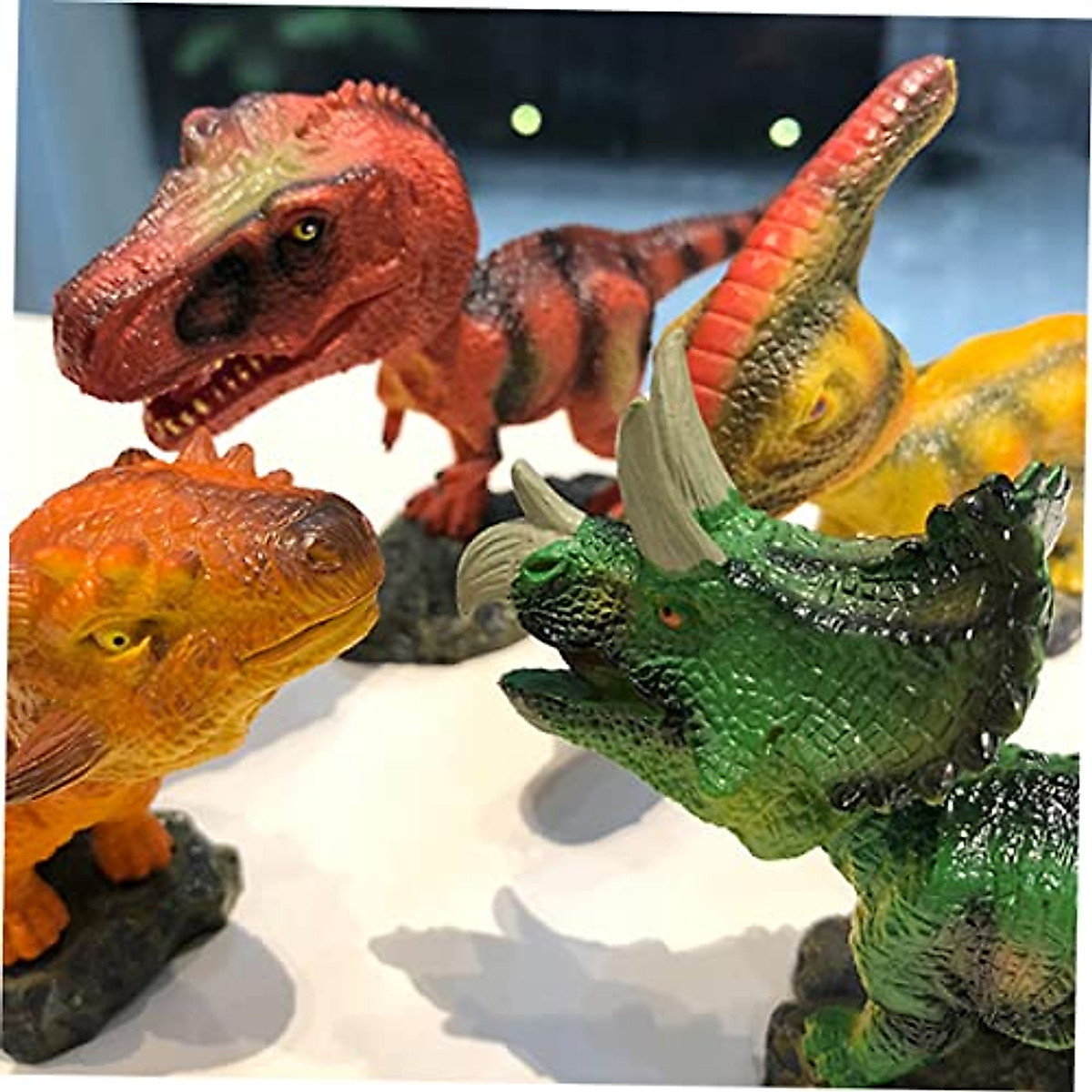 HOLIDYOYO Model Tots Toys Car Decor Model Triceratops Bobble Head Toy Bobble Head Model Car Toy Decorate Shake Your Head Green Decore