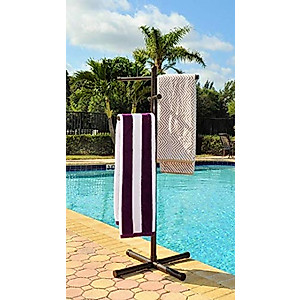 Pool & Spa Towel Rack Bronze Premium Extra Tall Towel Tree Outdoor PVC