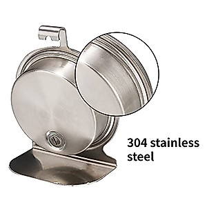 MEASUREMAN Oven Thermometer 70mm Dial Size, Heavy Duty 304 Stainless Steel Case and Fringe, with Hook, 100-550F/C, 2.5% Accuracy, Blow-Out at Back