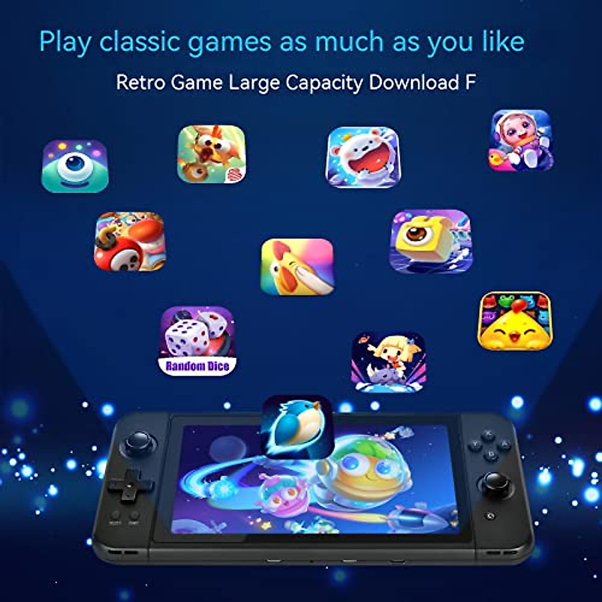 SERYUB The upgraded handheld X70 7-inch IPSHD screen features OpenSource system support for a controller connected to 64gb HD output… (7-inch)