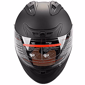 Cartman Full Face Motorcycle Helmet, Comfortable Motocross Off Road Street Bike Helmet Unisex Adult DOT Approved, Lightweight, Aerodynamic, Matte Black, X-Large