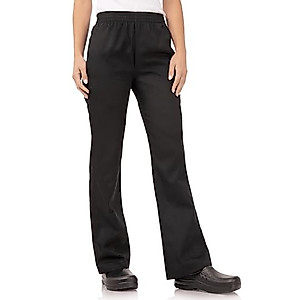 Chef Works Women's Essential Baggy Chef Pants, Black, Medium