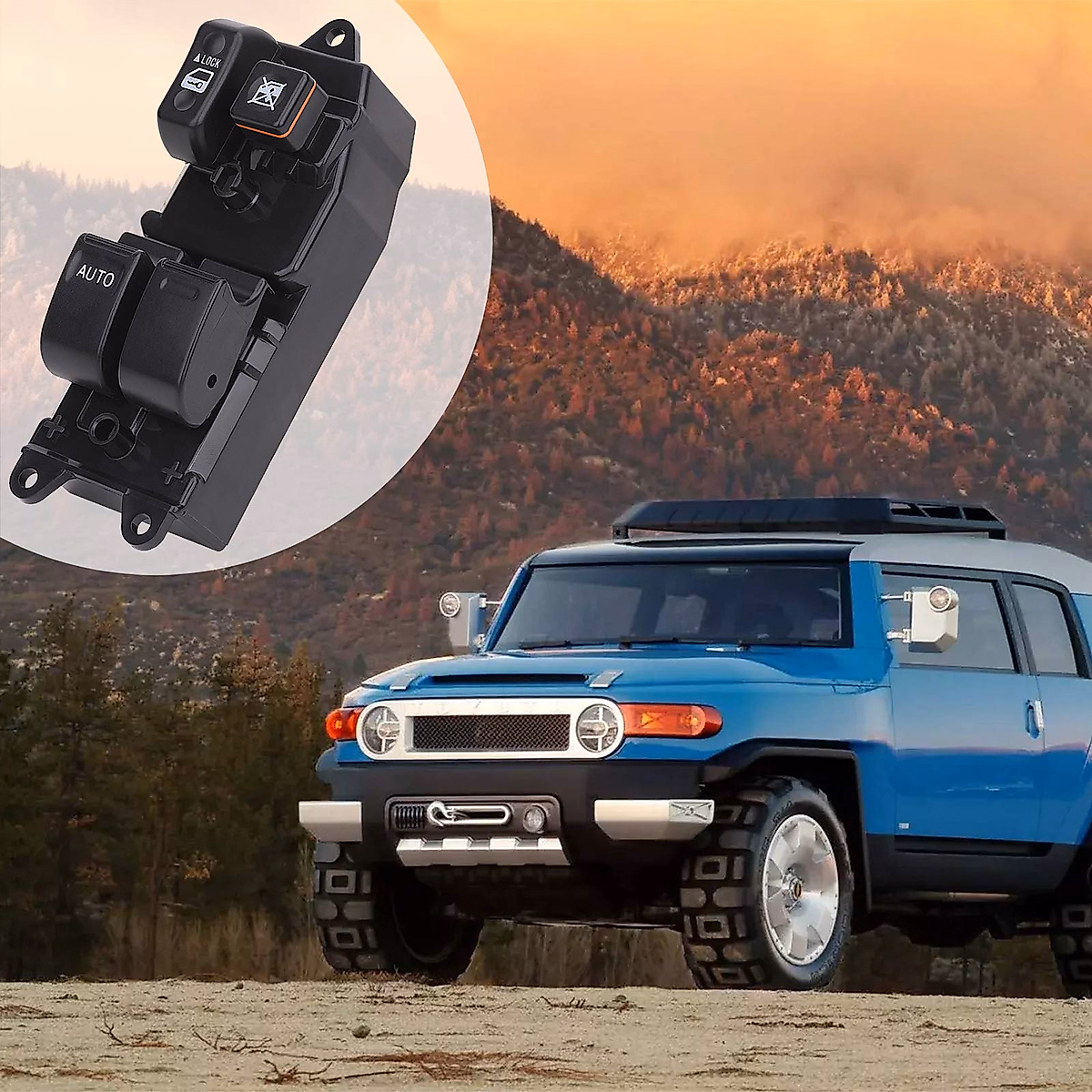 AiYiGu Power Window Switch Master Control Button Driver Side Compatible with Toyota Tundra 2000-2006/Tacoma 2001-2011/Sienna 98-01/Solara 99-03/FJ Cruiser 07-11 Replaces OEM 84820-08010 84820-10100A