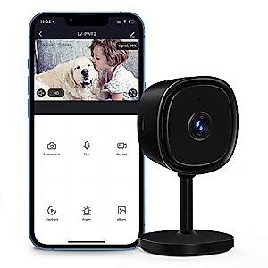 LaView 3MP Cameras for Home Security,2K Indoor Security Camera for Baby/Elder/Pet with Clear Night Vision,24/7 Live Video,Motion Detection,2 Way Audio,US Cloud/SD Card Storage,Compatible with Alexa