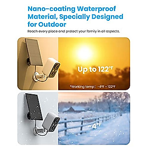 【2022】Security Cameras Wireless Outdoor with Solar Panel-FOAOOD Cameras for Home Security, Home Camera with Color Night Vision, PIR Human Detection, 2-Way Talk, IP66 Waterproof, SD Card/Cloud Storage