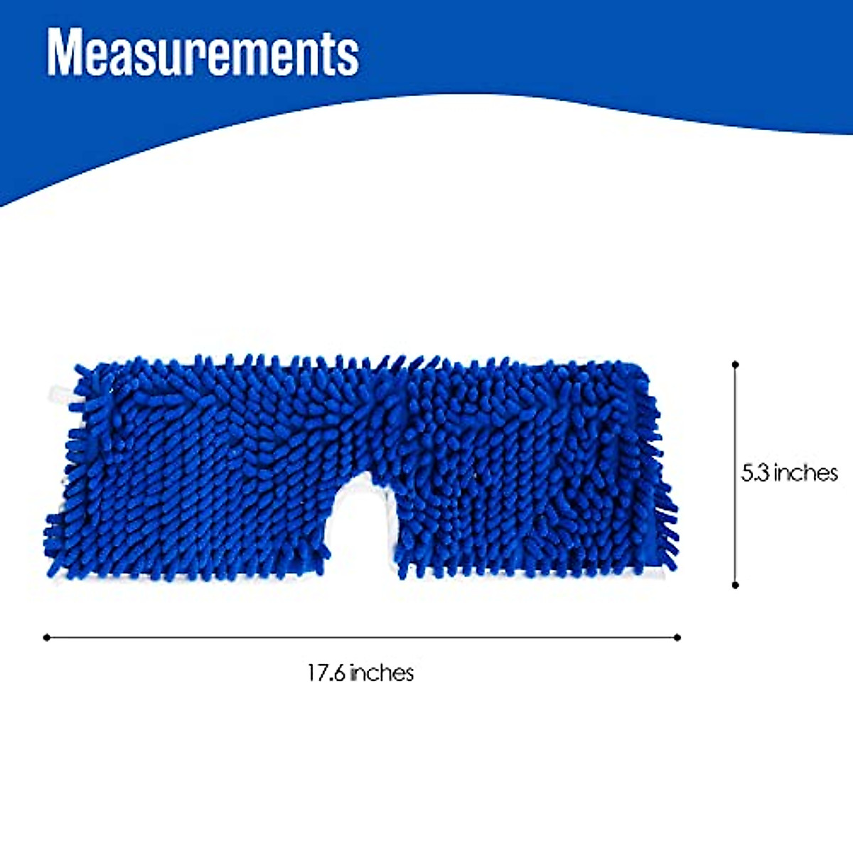Houseables Flip Mop Refill, Dual Sided Sweeper, 19.5x6, 3 Pack, Blue, Chenille Microfiber, Premium Cleaning Supplies, Upgraded Version, Duster, Floor Cleaner, Easy Squeeze, Hardwood, Tile