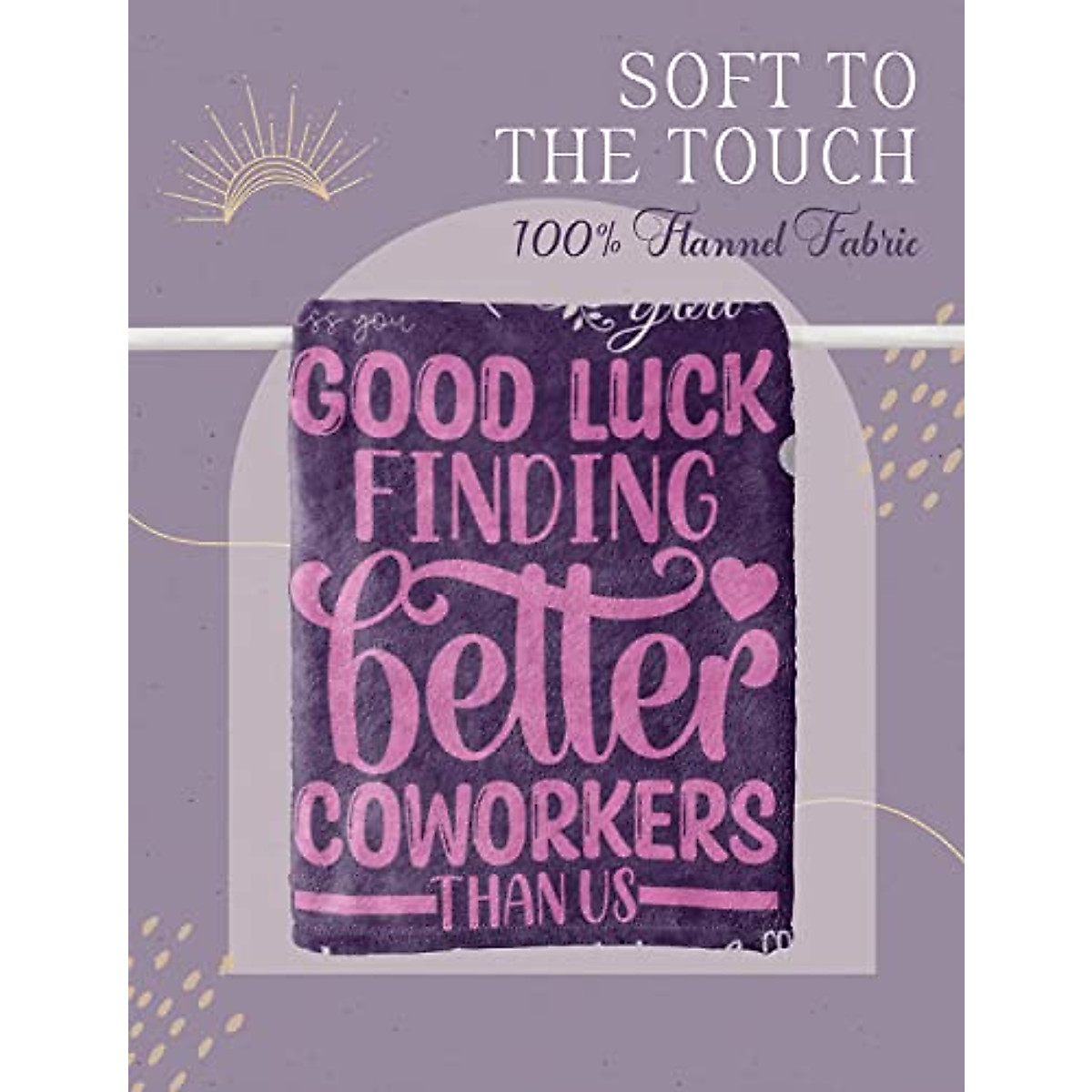 Coworker Leaving Gifts for Women Flannel Blankets Throws, Going Away Gift for Coworker, Leaving Farewell New Job Presents (50"x 65") - Purple - Finding Better Coworker Than Us