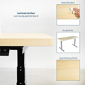 VIVO Light Wood 43 x 24 inch Universal Solid One-Piece Table Top for Standard and Sit to Stand Height Adjustable Home and Office Desk Frames, DESK-TOP43C