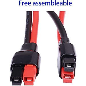Faoyliye 45A Connector Extension Cable Battery Charger Adapter 14AWG Solar Panel Extension Cable-2M/6.5Ft