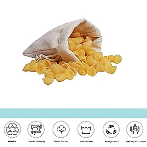 BigLotBags Canvas Cotton Bags Double drawstring Pack of 12 (12x16 Inches)