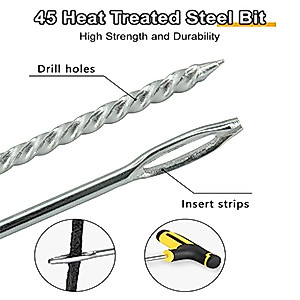 YÁSEZ Car Tire Repair Tool Kit Studding Set Auto Motorcycle Tubeless Puncture Plug Garage with Rubber Strip