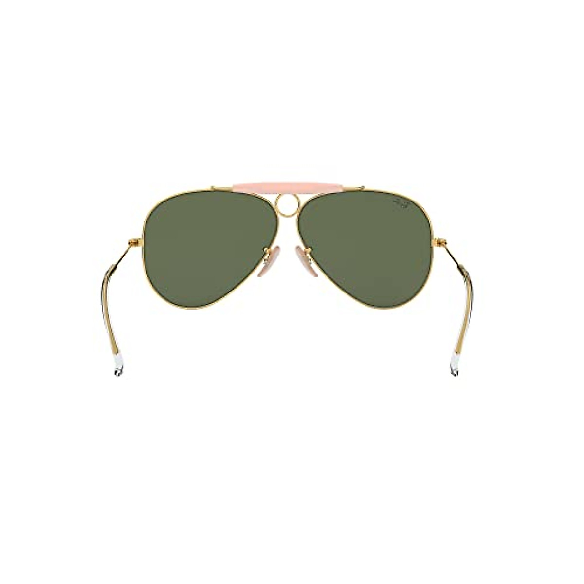 Ray-Ban RB3138 Shooter Aviator Sunglasses, Gold Blush/G-15 Green, 62 mm