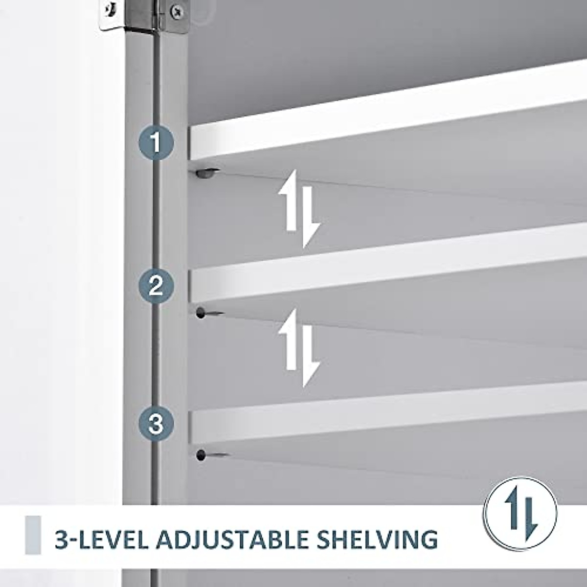 HOMCOM Traditional Buffet with Hutch, Freestanding Kitchen Pantry Storage Cabinet with Doors and Drawer, Adjustable Shelving, White