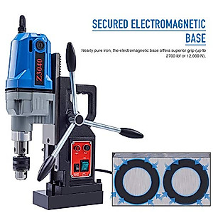 LETRA 1100W Magnetic Drill Press, Power Mag Drill with1/2 Inch Boring Diameter, 2700lbf Electromagnetic Heavy Duty Drilling Machine for Industrial Home Improvement