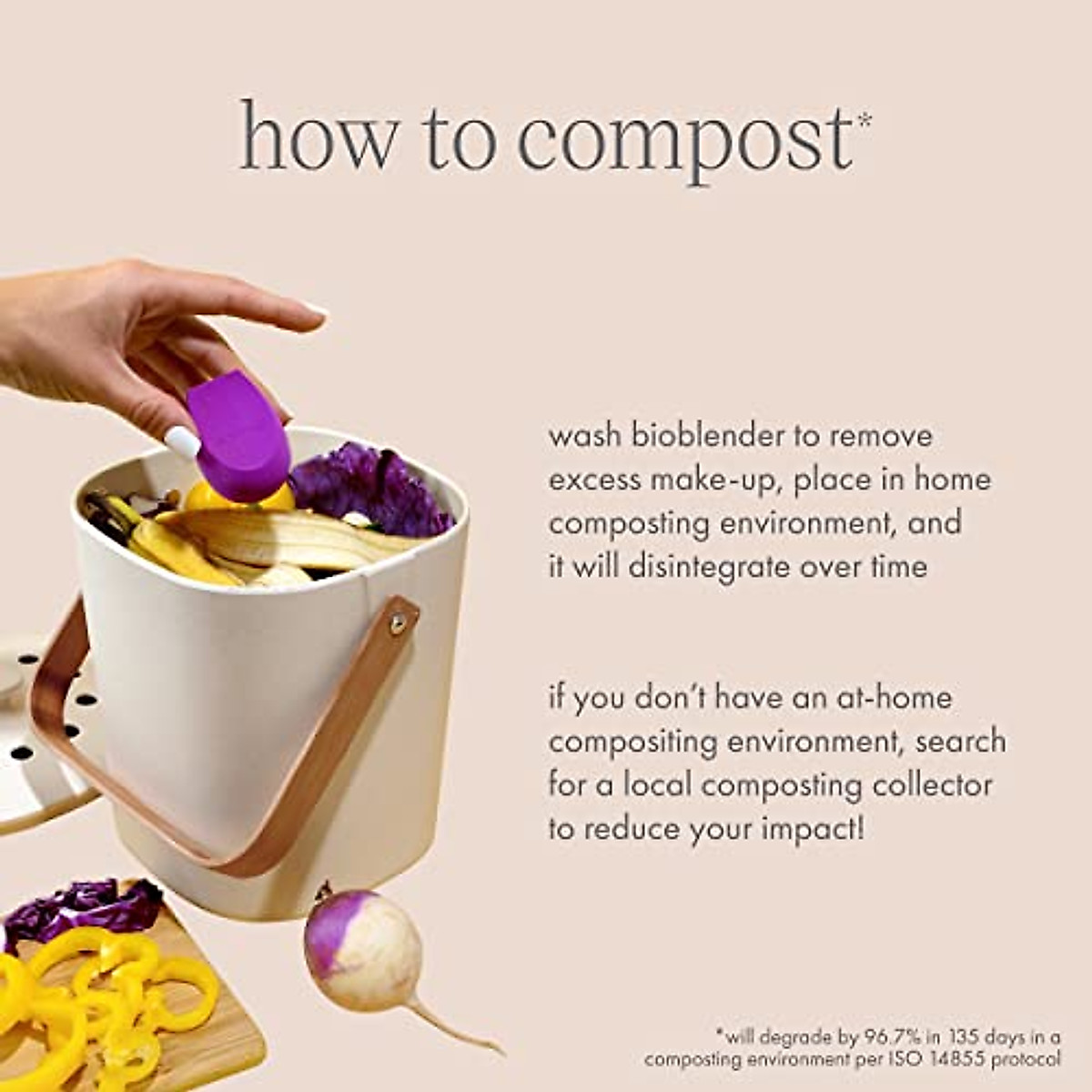 EcoTools Bioblender Makeup Sponge Duo, Compostable Makeup Blender, For Liquid & Cream Foundation, Seamless Application, Eco-Friendly Beauty Sponge, Cruelty-Free & Latex Free, 2 Count