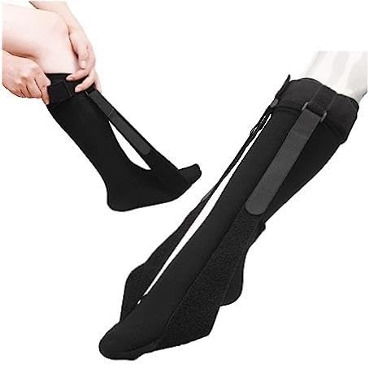 [Plantar Fasciitis Night Splint Adjustable Dorsiflexion Sock Compression Sleeves for Sleeping Stretching Fascia & Arch]