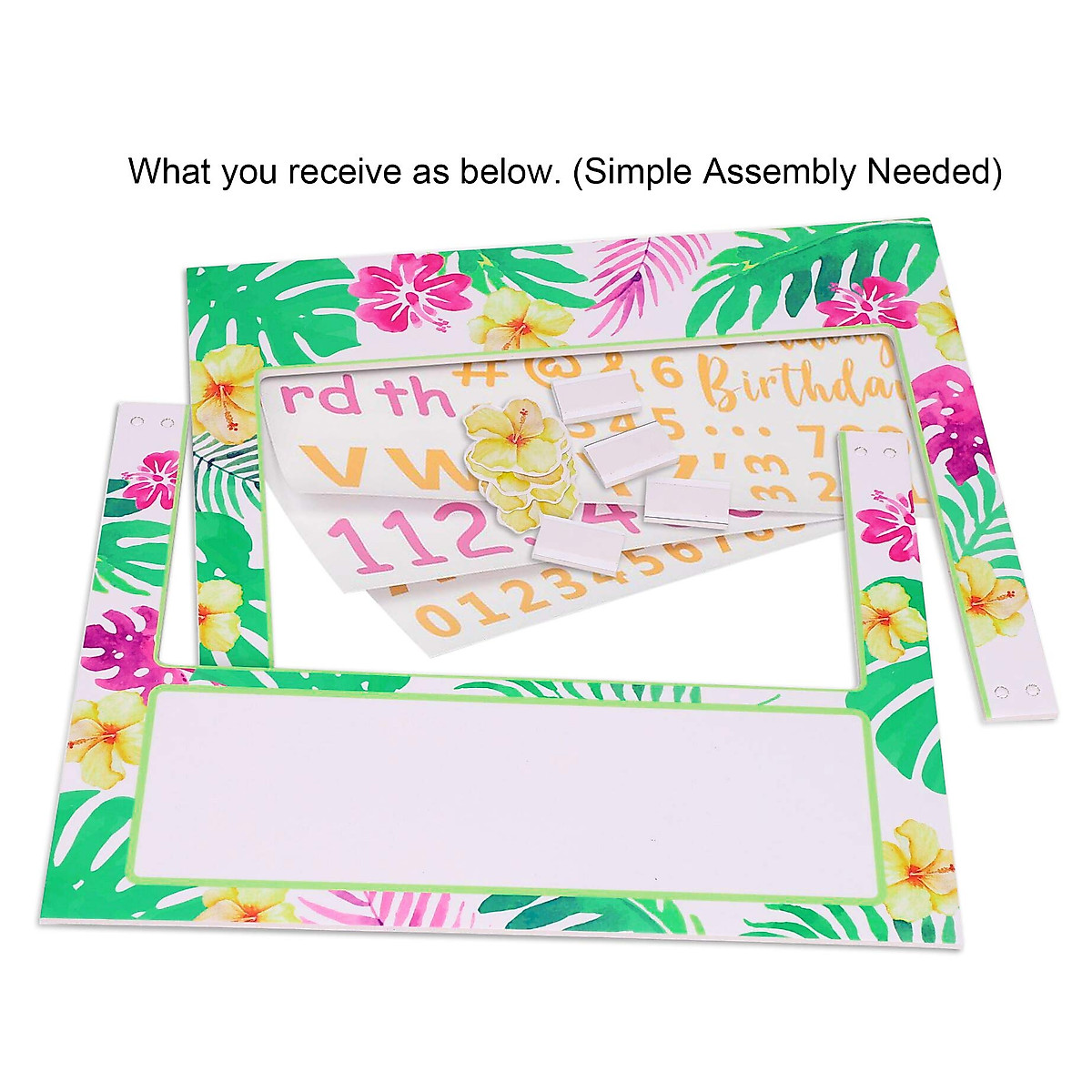 Moon Boat 2 in 1 Luau Photo Booth Props Frame Party Supplies: Hawaiian Tropical Tiki Birthday Baby Shower Bridal Shower Wedding Decorations (Assembly Needed)