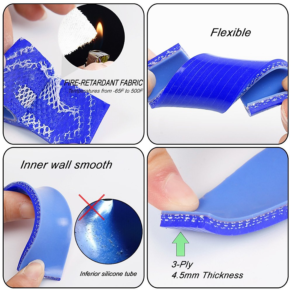 Silicone Radiator Coolant Hose Kit Clamps Replacement for Nissan Skyline GTM ECR32 R32 RB20DET 1989 1990 1991 1992 1993 Blue