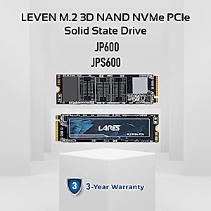 LEVEN JPS600 2TB PCIe NVMe Gen3x4 PCIe M.2 2280 SSD with Thermal Pad and Heat Sink
