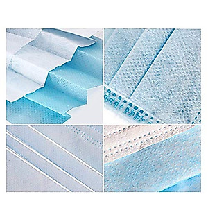 Disposable Mask Box of 50, 3-Ply Protective Anti Dust Breathable (Blue 50pcs)