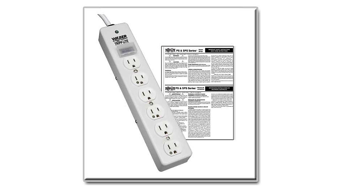Tripp Lite Medical Surge Protector Strip - 6 Outlets, 6ft
