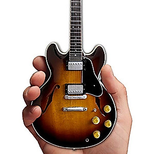ES-335 Vintage Sunburst Guitar Replica - 1:4 Scale Model Mini Guitar