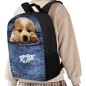 Cozeyat Pet Dog Print Backpack Cute Puppy School Bag Creative Design Bookbag for Kids Boys Girls