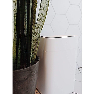 TOWNEW T1 Self-Sealing and Self-Changing 4 Gallon Trash Can, Automatic Open Lid and Motion Sense Activated Smart Home Electric Garbage Bin, White x1 Refill Ring Included (Up to 25 Bags)