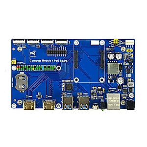 Waveshare Compute Module 4 IO Board with PoE Feature, Compatible with Raspberry Pi, Suitable for All Variants of CM4