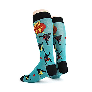 Foot Traffic - Men's Sports-Themed Socks, Fits Men's Shoe Sizes 7-12 (Sumo)