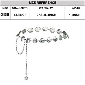 ILuvatar Womens Waist Chain Belts for Dresses Belly Chunky Chains with Metal Buckle Body Chain U30