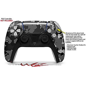WraptorSkinz Skin Wrap compatible with Sony PS5 DualSense Controller WraptorCamo Old School Camouflage Camo Black (CONTROLLER NOT INCLUDED)