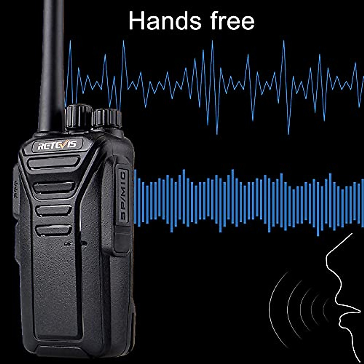 Retevis RT27 Walkie Talkies for Adults,Rugged 2 Way Radio Rechargeable,VOX Hands Free Emergency Alert Heavy Duty,Portable FRS Two-way Radios,for Healthcare,Education,Government(5 Pack)