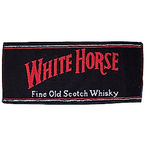 White Horse Whisky cotton bar towel 19" x 9" (pp)