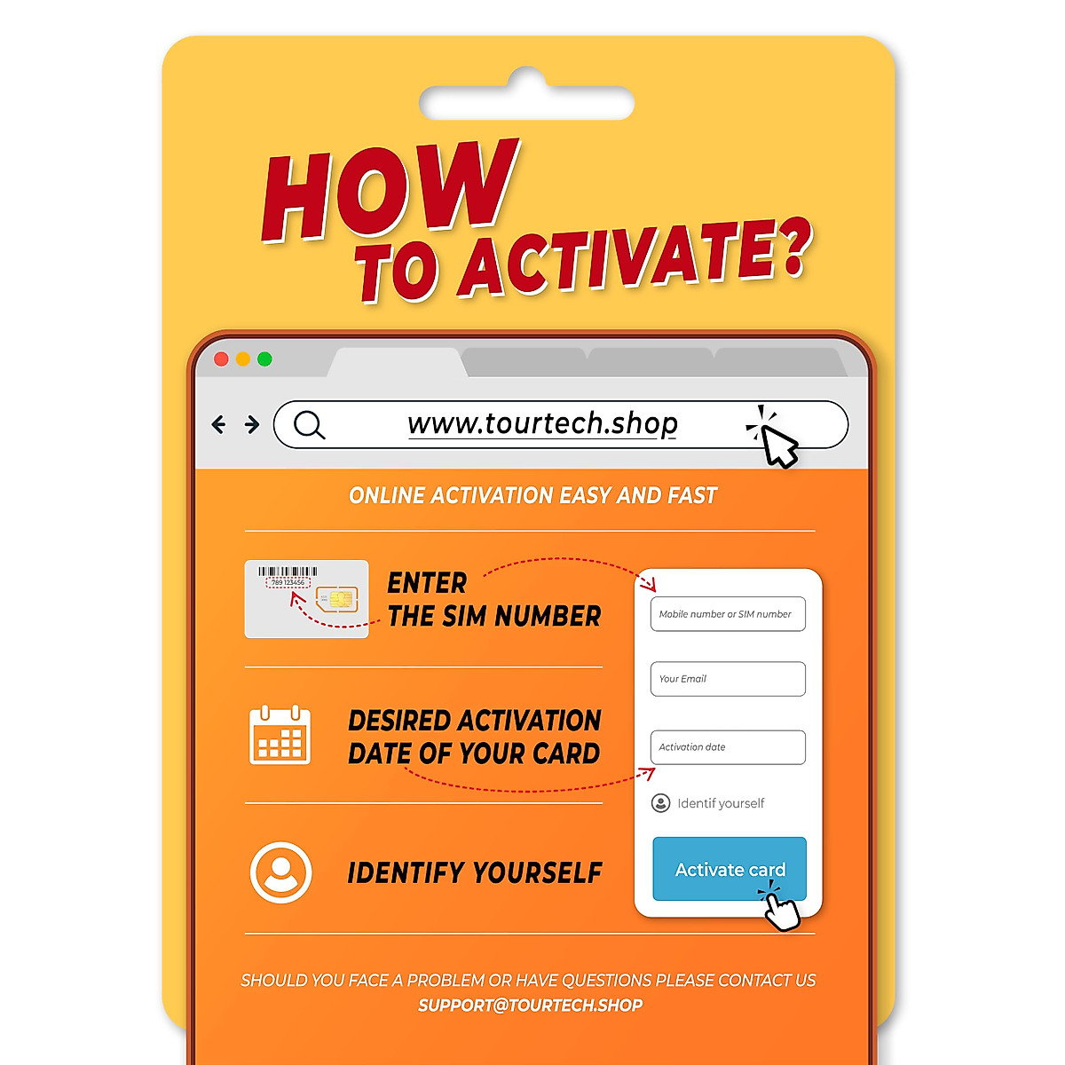 SIM Orange - 100GB Prepaid SIM Card Spain| 5€ Balance | 800 Minutes for Calls to The US and More Than 50 Countries | 16GB in Europe| Activation Online only at www. tourtech.Shop
