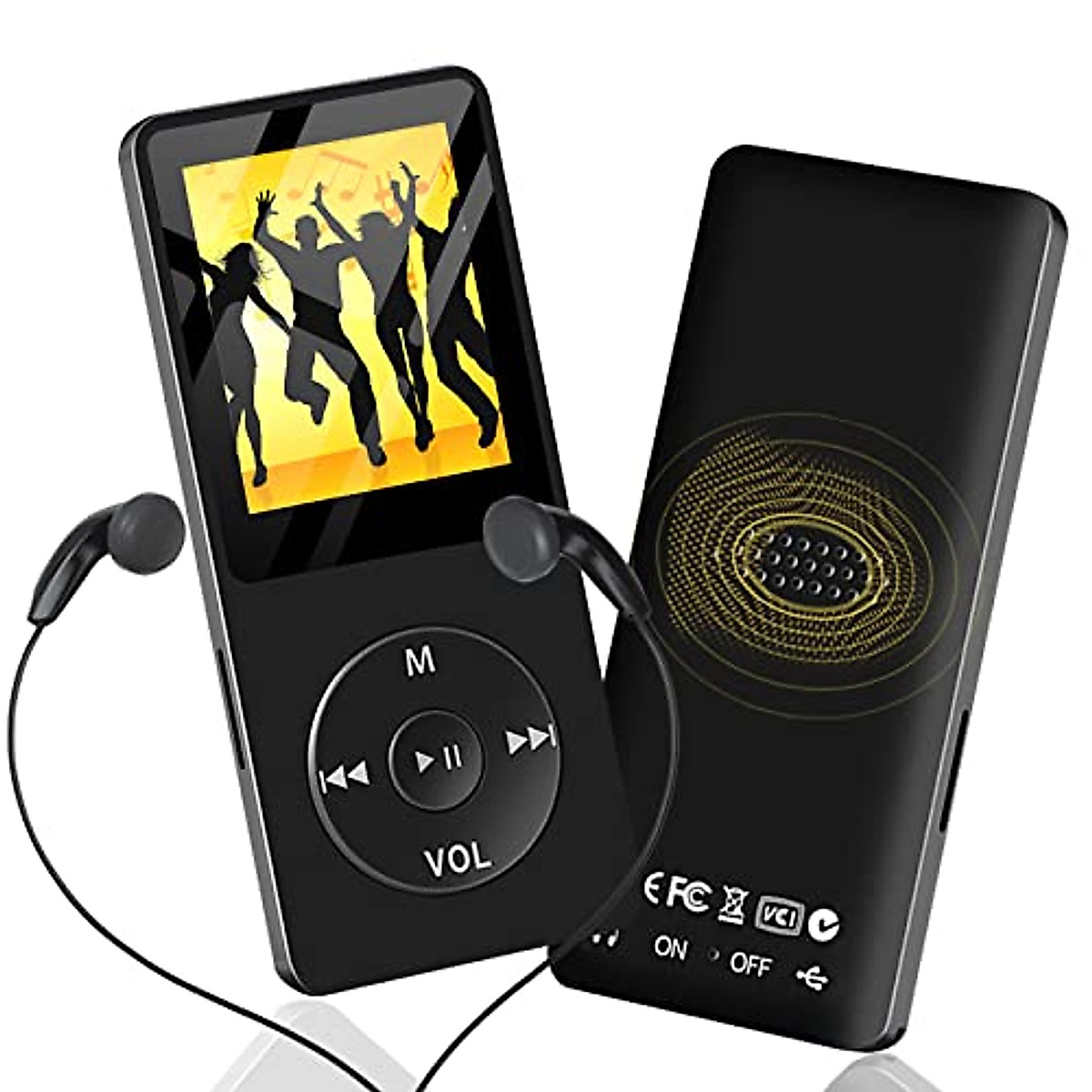 32GB MP3 Player with Bluetooth, Leguwu Portable MP3 Hi-Fi Music Players with Speaker, Multimedia Player with FM Radio, Video, Alarm Clock for Kids, Long Playback Time | Including Earphones