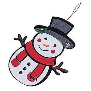 Veemoon 1pc Felt Snowman Kids Nativity Play Set Felt Christmas Detachable Ornaments Christmas Snowman DIY Nativity Ornaments for Kids Christmas Snowman Games Ornaments Xmas Gift Decor Toy