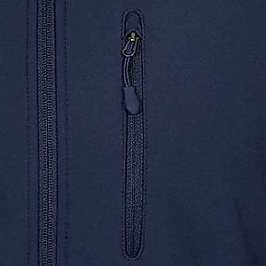 Kirkland Signature Men's Sherpa Lined Softshell Detachable Hood (L, Navy)