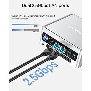 MINISFORUM UN1245 Mini PC Barebone with Intel Core i5-12450H,8 cores/12 Threads, Mini Desktop Computer, HDMI 2.0/USB-C/DP 1.4, 2.5 G RJ45 LAN, 5 USB Ports, Wi-Fi 6E & BT 5.2