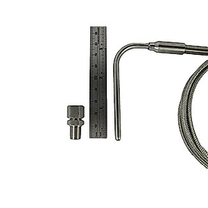 K Type Thermocouple Temperature Sensors for Exhaust Gas Temperature (EGT) with 1/8" NPT Adjustable Compression Fittings
