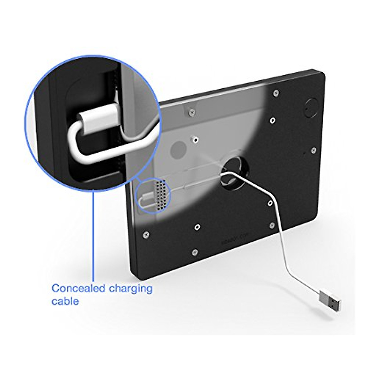 VidaMount Black Exposed Rear Camera VESA Enclosure Compatible with iPad Air 13" (M2) & iPad Pro 12.9" (4/5/6 Gen)