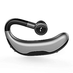 TechCode Wireless Headset with Mic, Bluetooth in-Ear Headphone w/ 180°Adjustable Earhook Business Handsfree Mic Earbud Sweatproof Sport Earpiece Stereo Earphone for iPhone XR/X/8/7,Galaxy S10/S9/S8