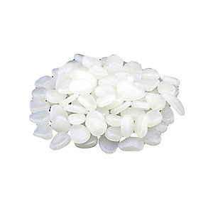 DOITOOL 100pcs Pebble Stones Aquarium Stones Glow in The Cobblestone Glow in The Dark Pebbles Luminous Stone Glow Pebbles Aquarium Decoration